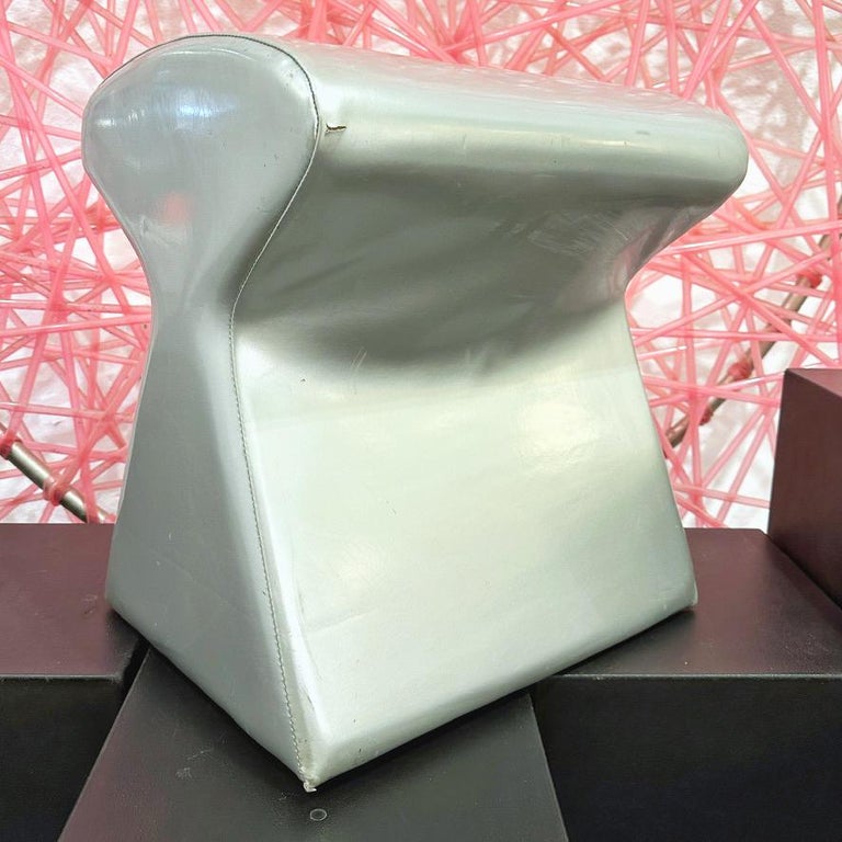 Karim Rashid Silver Vinyl Shroom Stool for IDEE Limited Edition Signed ...