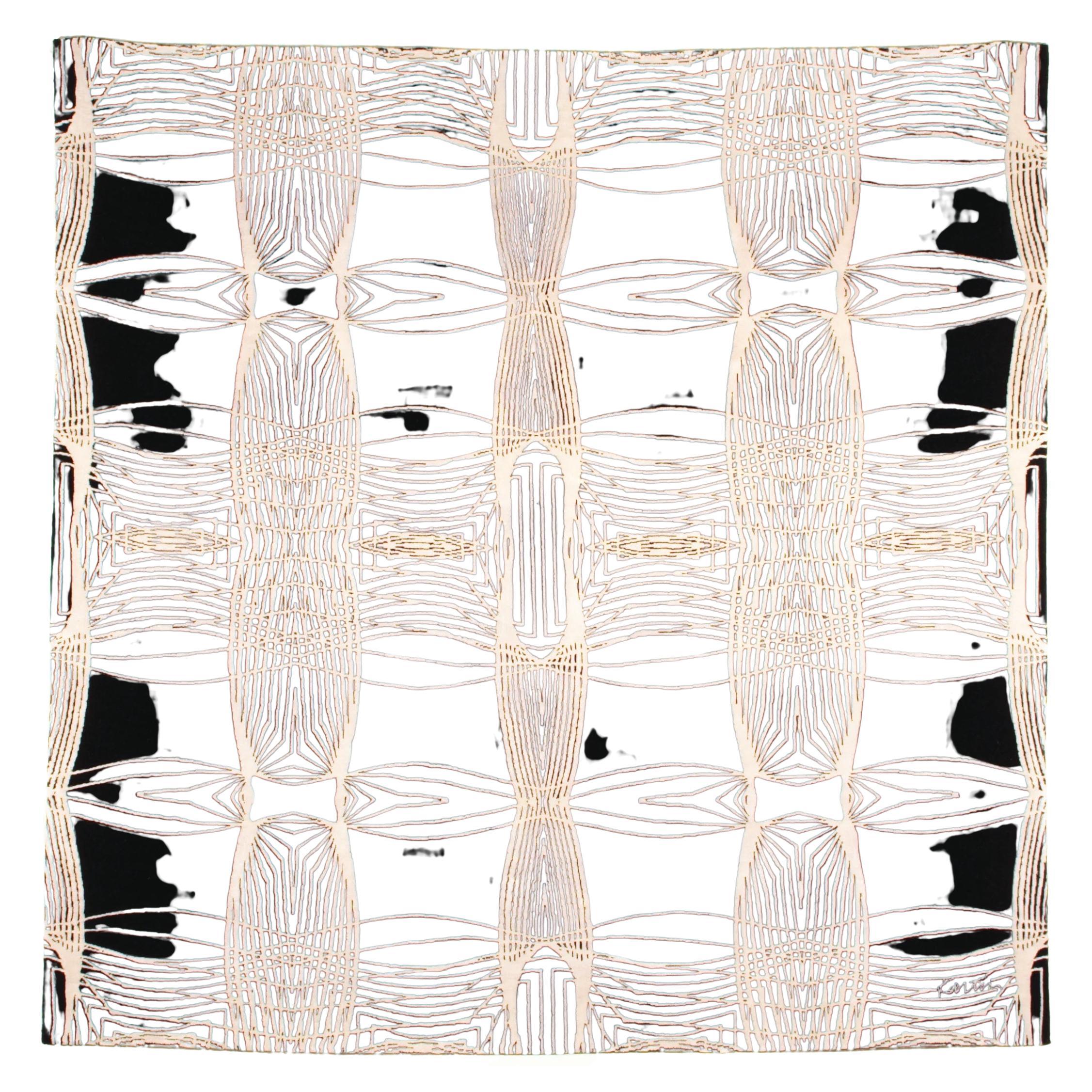 Karim Rashid, 'Gamma White/Black' Rug For Sale at 1stDibs