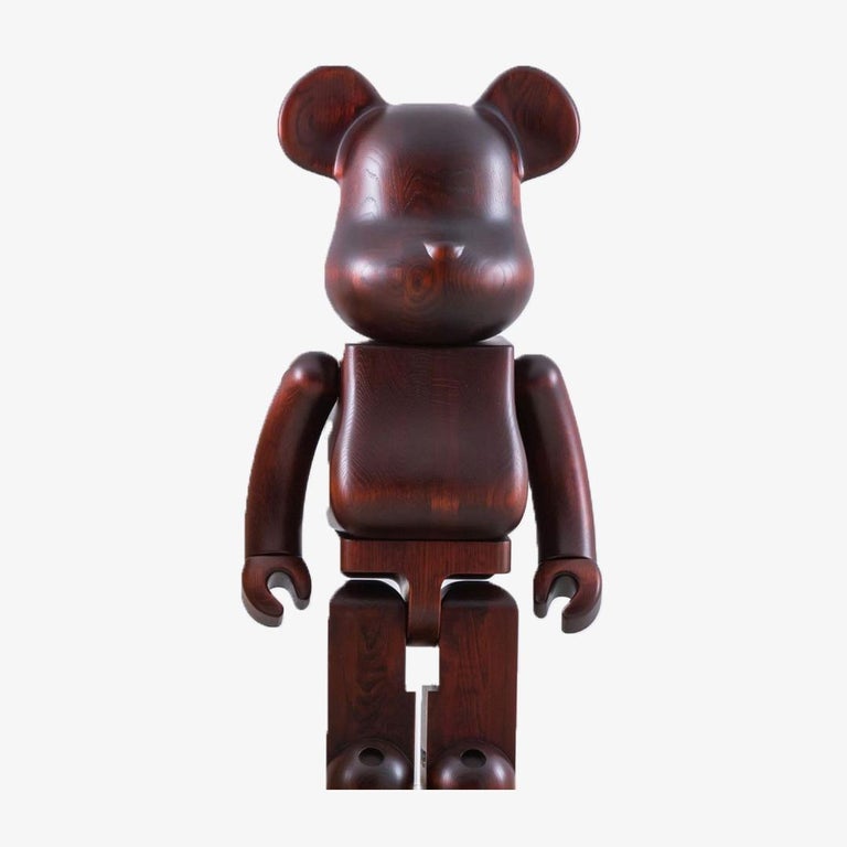 KARIMOKU - BEARBRICK 1000% Karimoku Rosewood Paint For Sale at 1stDibs