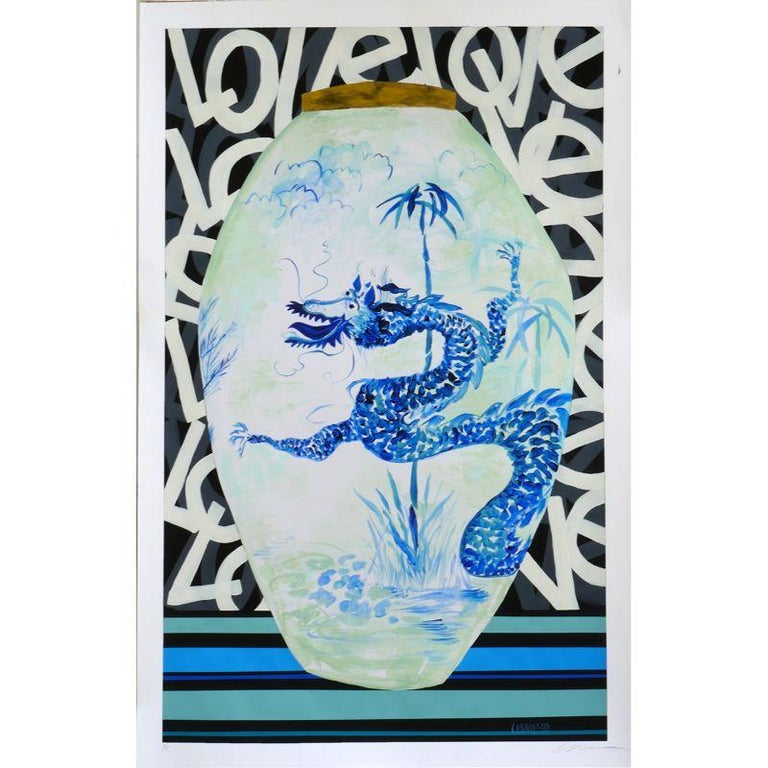 Karin Lowney-Seed - Love Dragon, Painting, Acrylic on Paper For Sale at ...