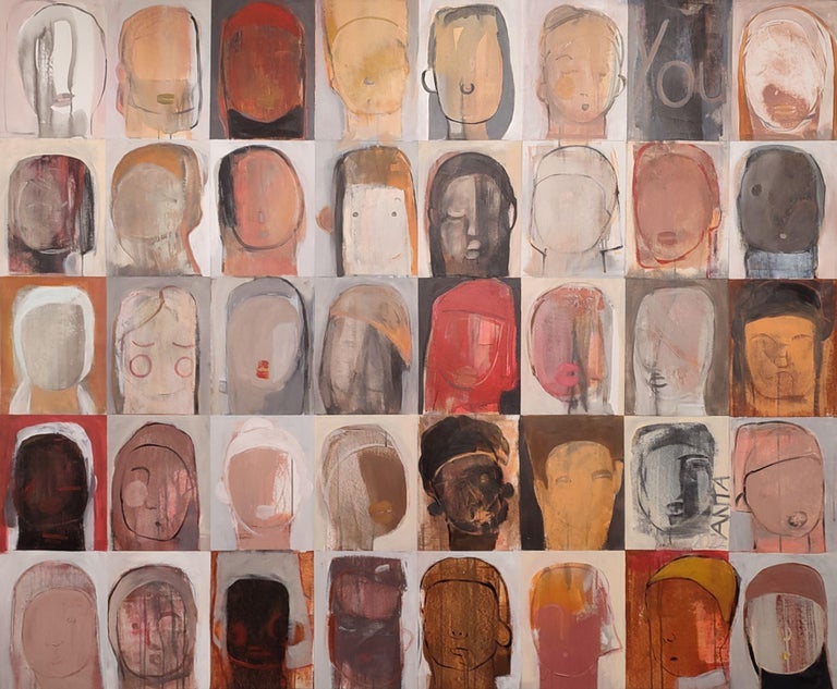 Karina Antonczak - Acrylic painting, not stretched, "Heroes 3 ...