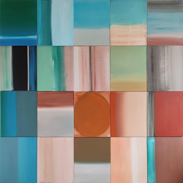 Karina Antonczak - "Sacrum 10". Poliptych- 20parts, Painting, Acrylic ...