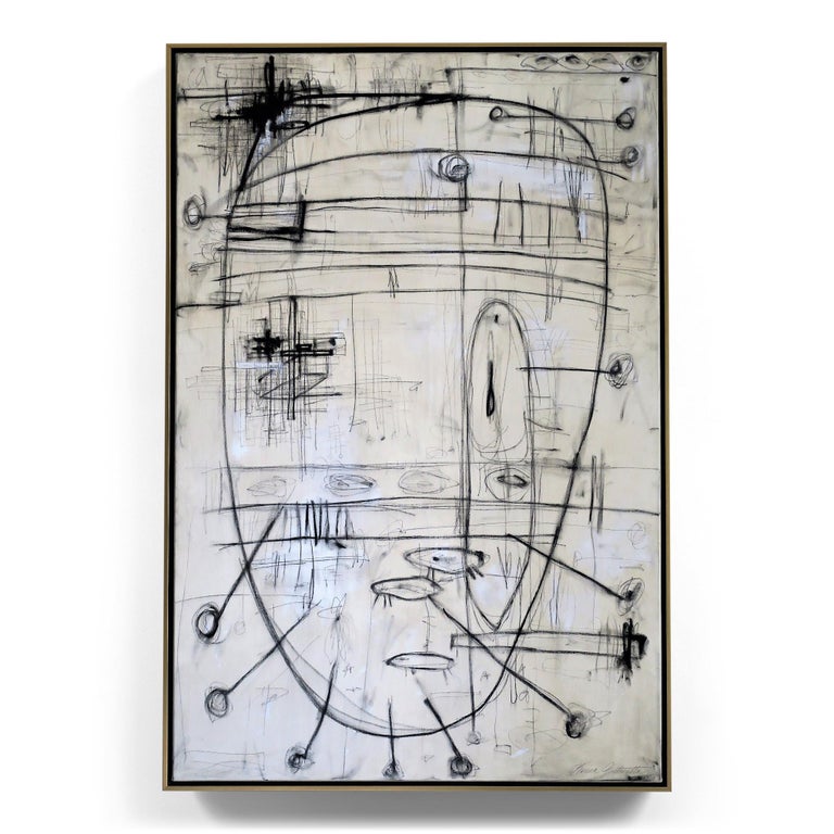 Karina Gentinetta - "Primal Faces I" Original Painting, 2019, 40" x 60 ...