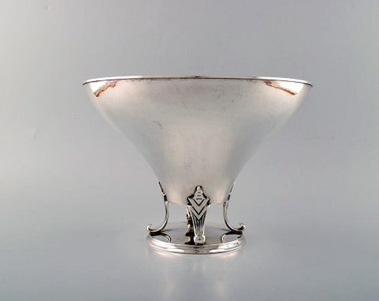 Karl Anderson Large Swedish Art Deco Silver Compote at 1stDibs
