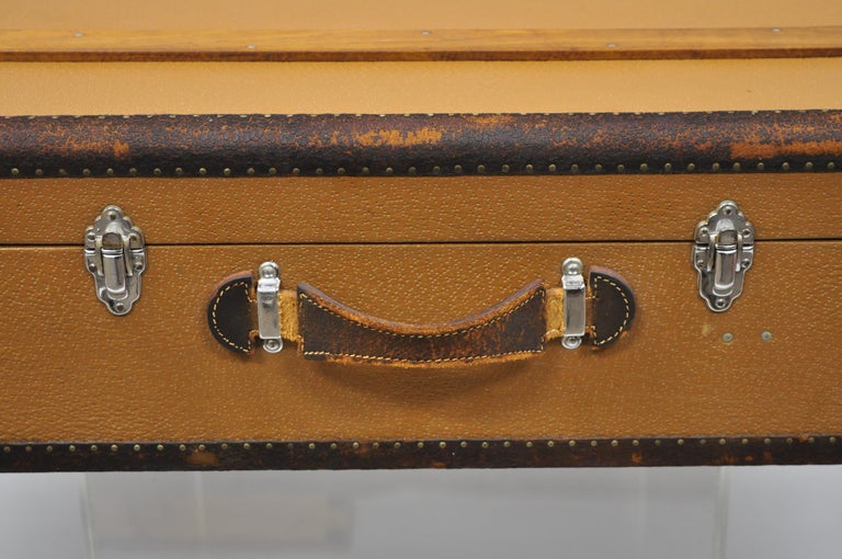 Karl Baisch Mercedes Benz Large Luggage Hard Suitcase Wood and Leather ...