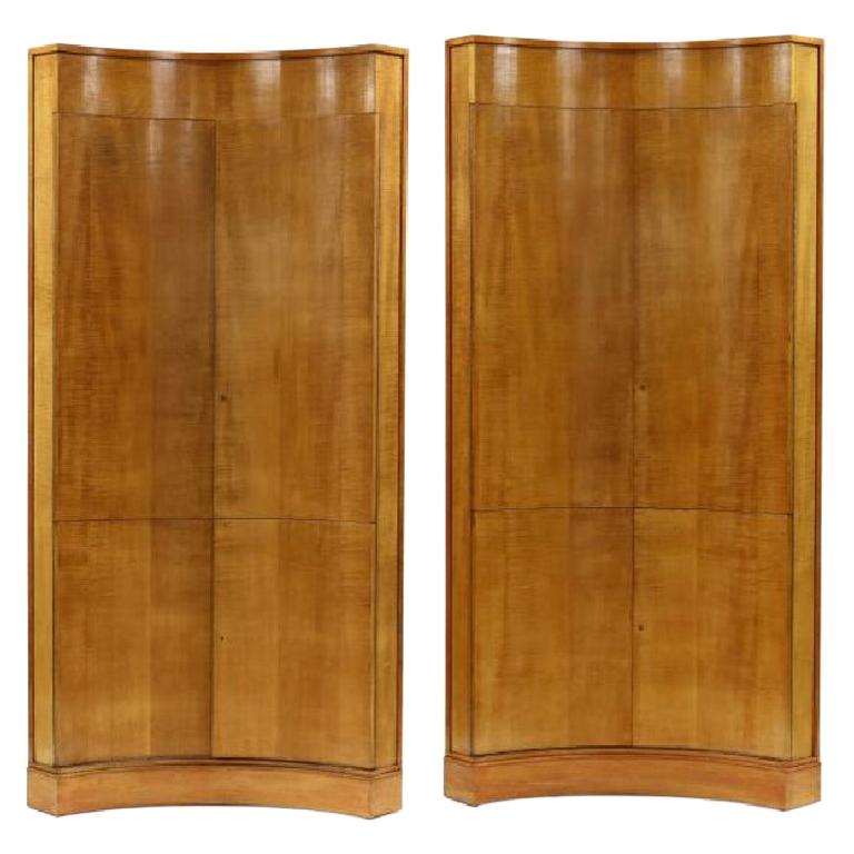 Pair of Tall Biedermeier Corner Cabinets designed by Karl Bock 1930s ...