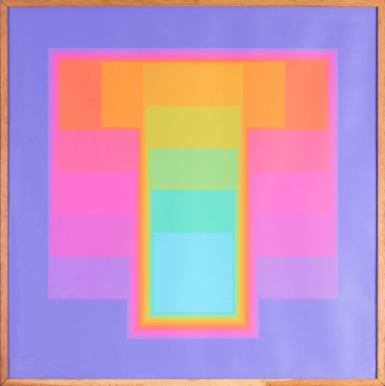 Karl Gerstner - 1970s purple and pink retro screenprint by Karl ...