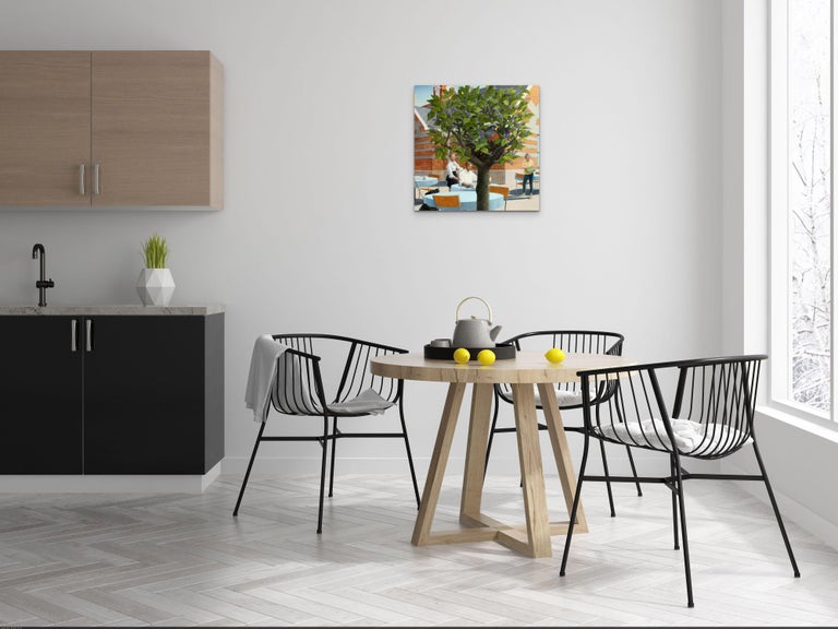 Karl Hartman - Robin in Lilac, surrealist pastoral oil painting For ...