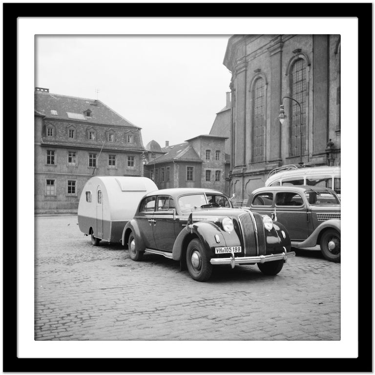 Karl Heinrich Lämmel - Car, trailer at Heiligeistkriche church ...