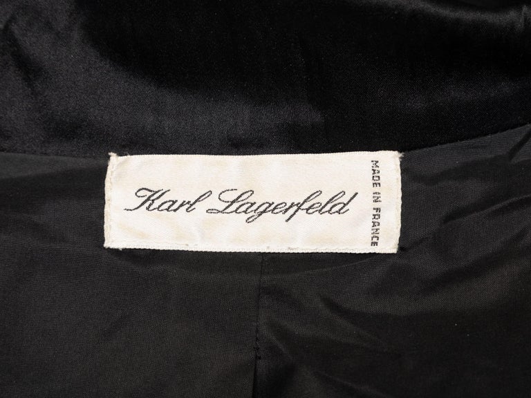 Karl Lagerfeld Black Dagger Collar Jacket For Sale at 1stDibs