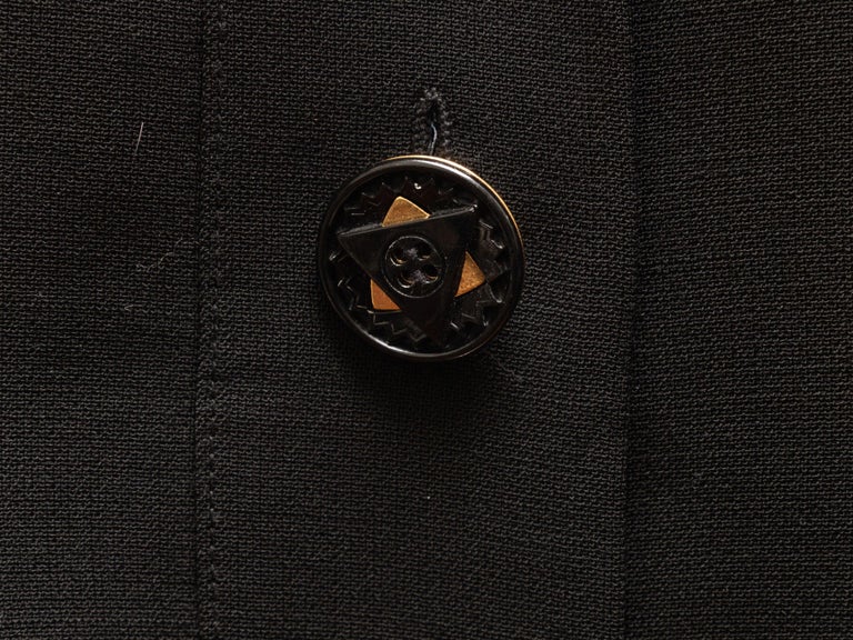 Karl Lagerfeld Black Dagger Collar Jacket For Sale at 1stDibs