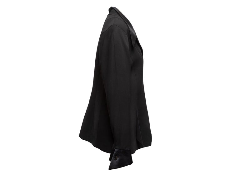 Karl Lagerfeld Black Dagger Collar Jacket For Sale at 1stDibs