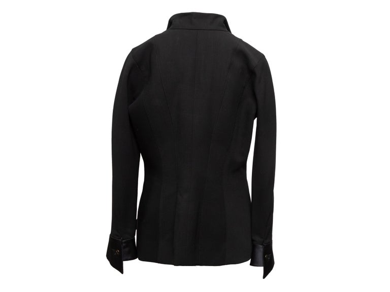 Karl Lagerfeld Black Dagger Collar Jacket For Sale at 1stDibs