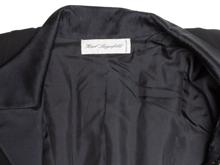 Karl Lagerfeld Black Dagger Collar Jacket For Sale at 1stDibs