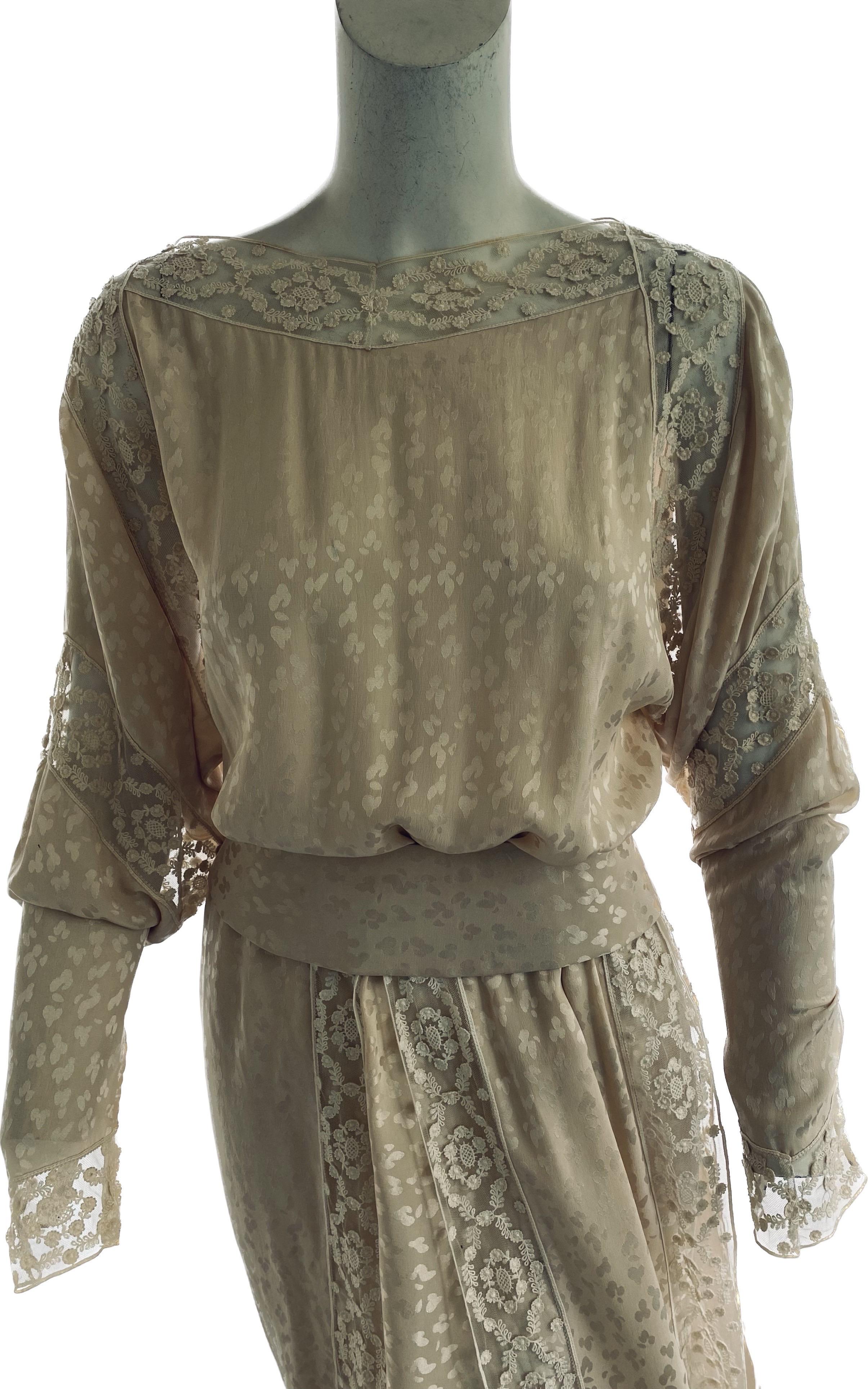 Karl Lagerfeld for Chloe Vintage 1970s Silk Lace Dress w/ Car Wash ...