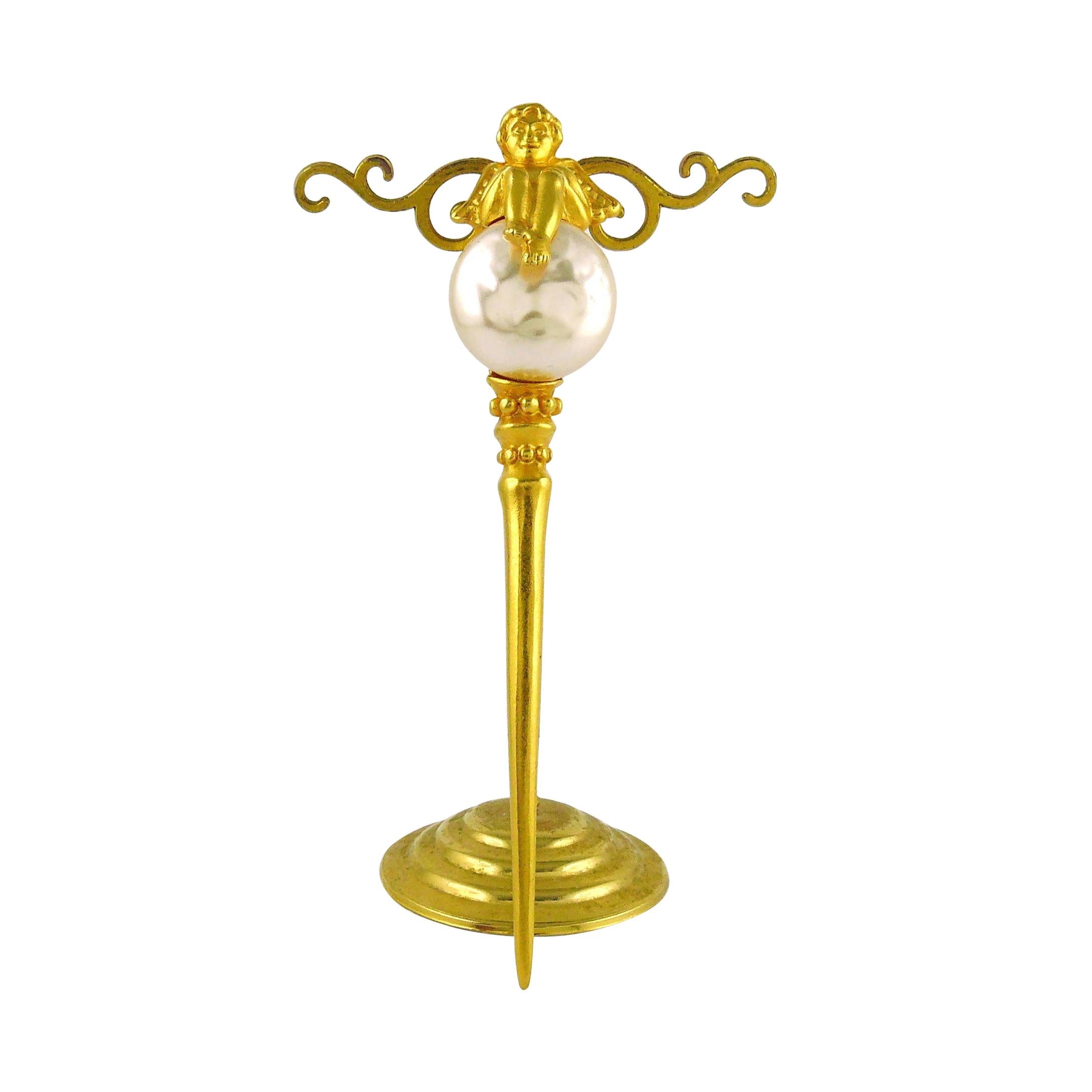 Karl Lagerfeld Vintage Jewelled Key Brooch For Sale at 1stdibs