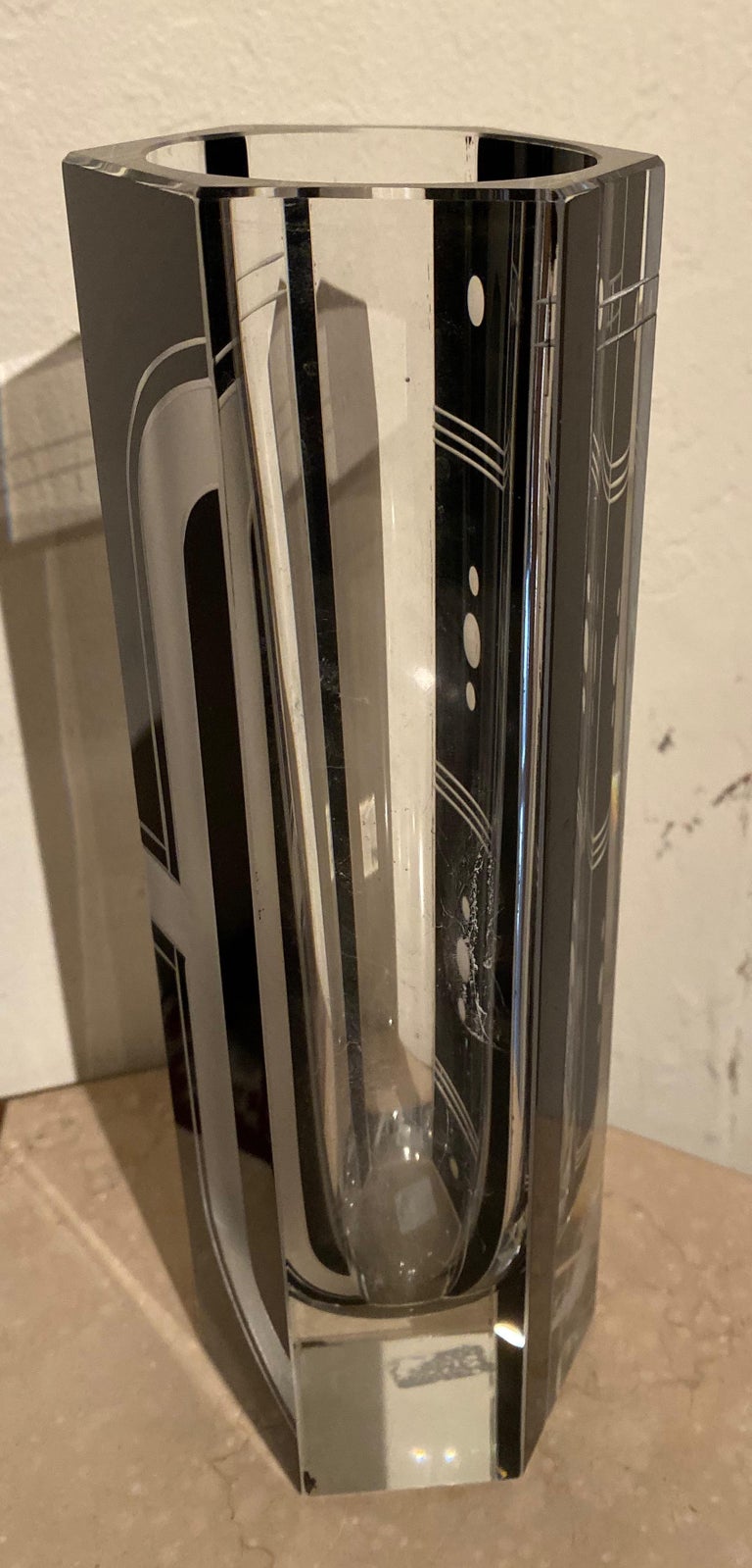 Karl Palda Art Deco Czech Glass Bud Vase at 1stDibs