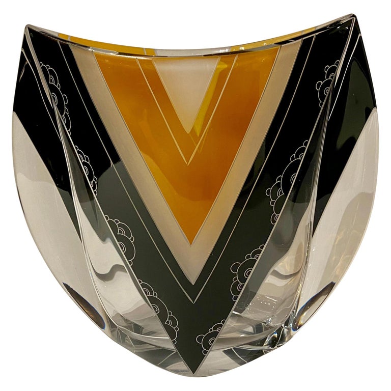 Karl Palda Design Czech Glass Vase at 1stDibs