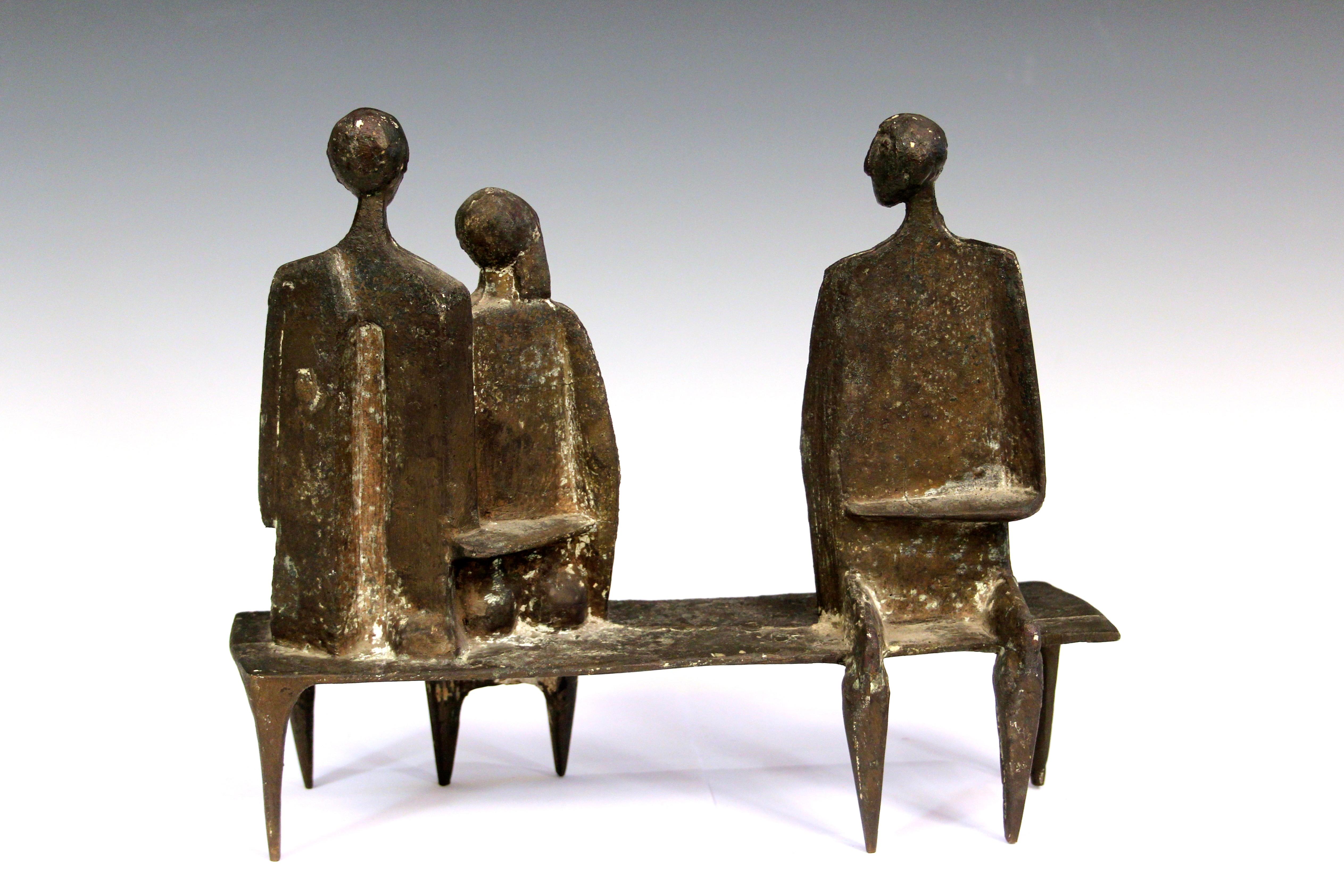 Karl Reidel Bronze Figure Sculpture German Mid-Century Signed Dated ...