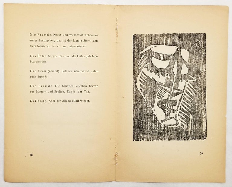 Karl Schmidt-Rottluff – Männlicher Kopf von vorn, nach rechts gewandt ...