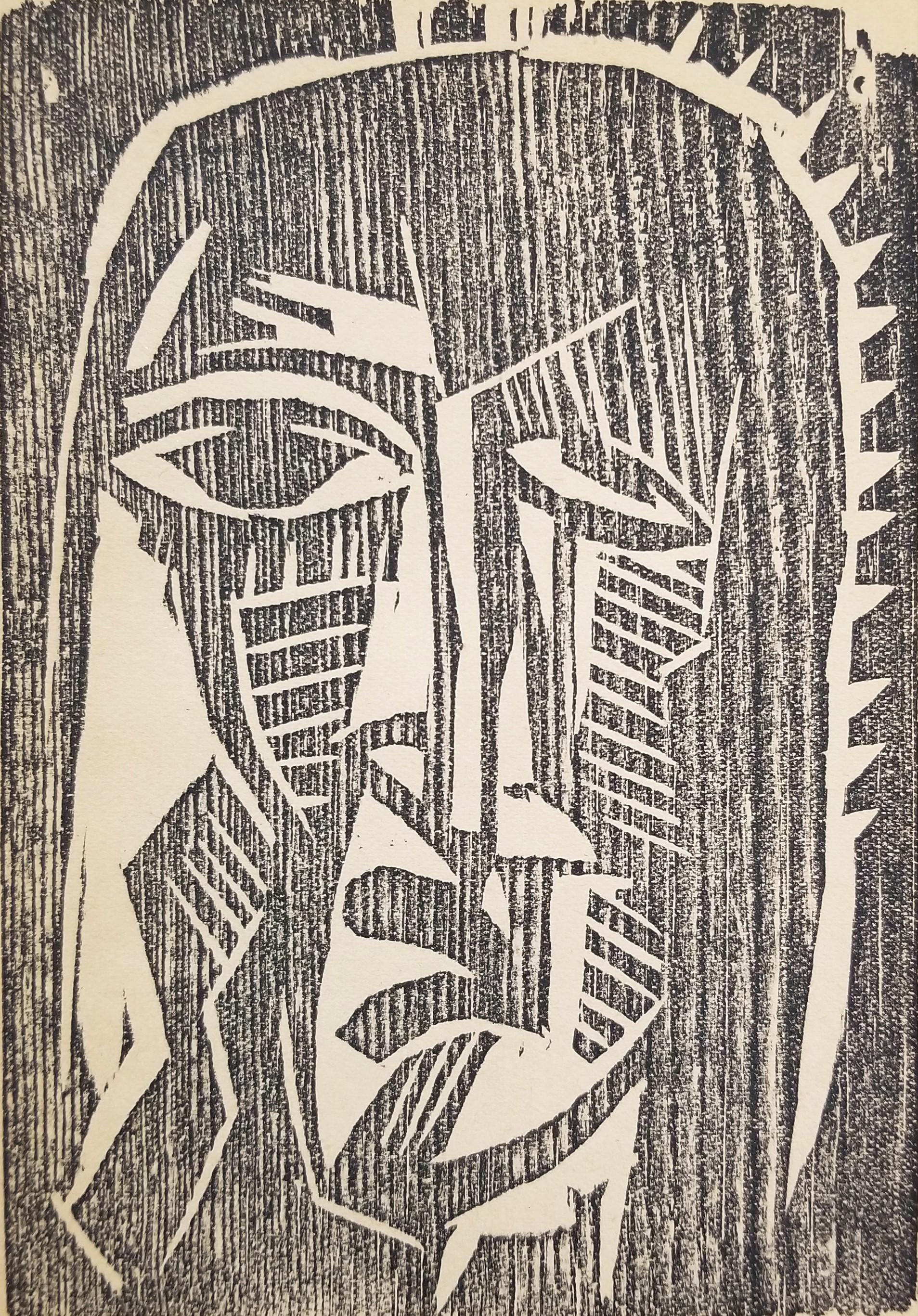 Karl Schmidt-Rottluff – Weiblicher Kopf (Frauenkopf) im Angebot bei 1stDibs