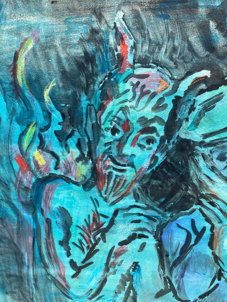 Karl Schrag - SELF PORTRAIT IN A GERMAN MANNER - Large Monotype For ...