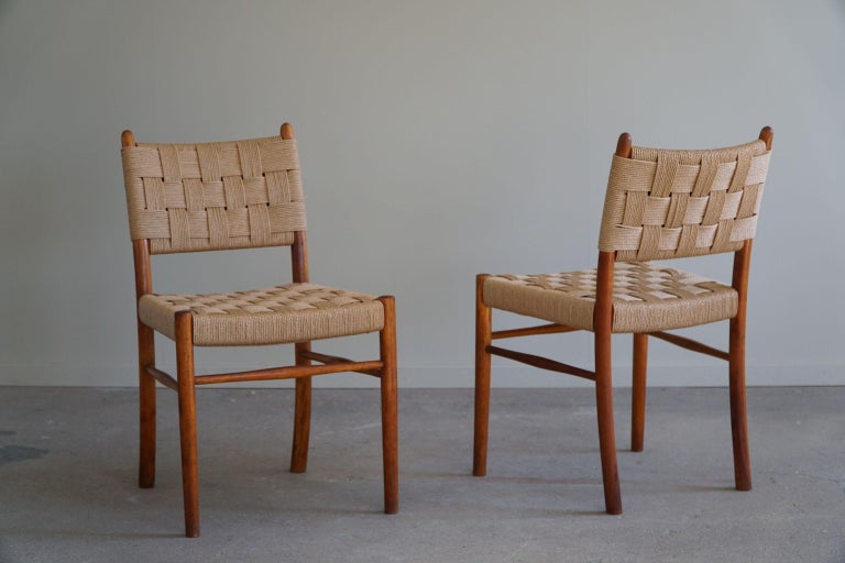 Karl Schrøder, A Pair of Dining Chairs for Fritz Hansen, "Model 1572 ...