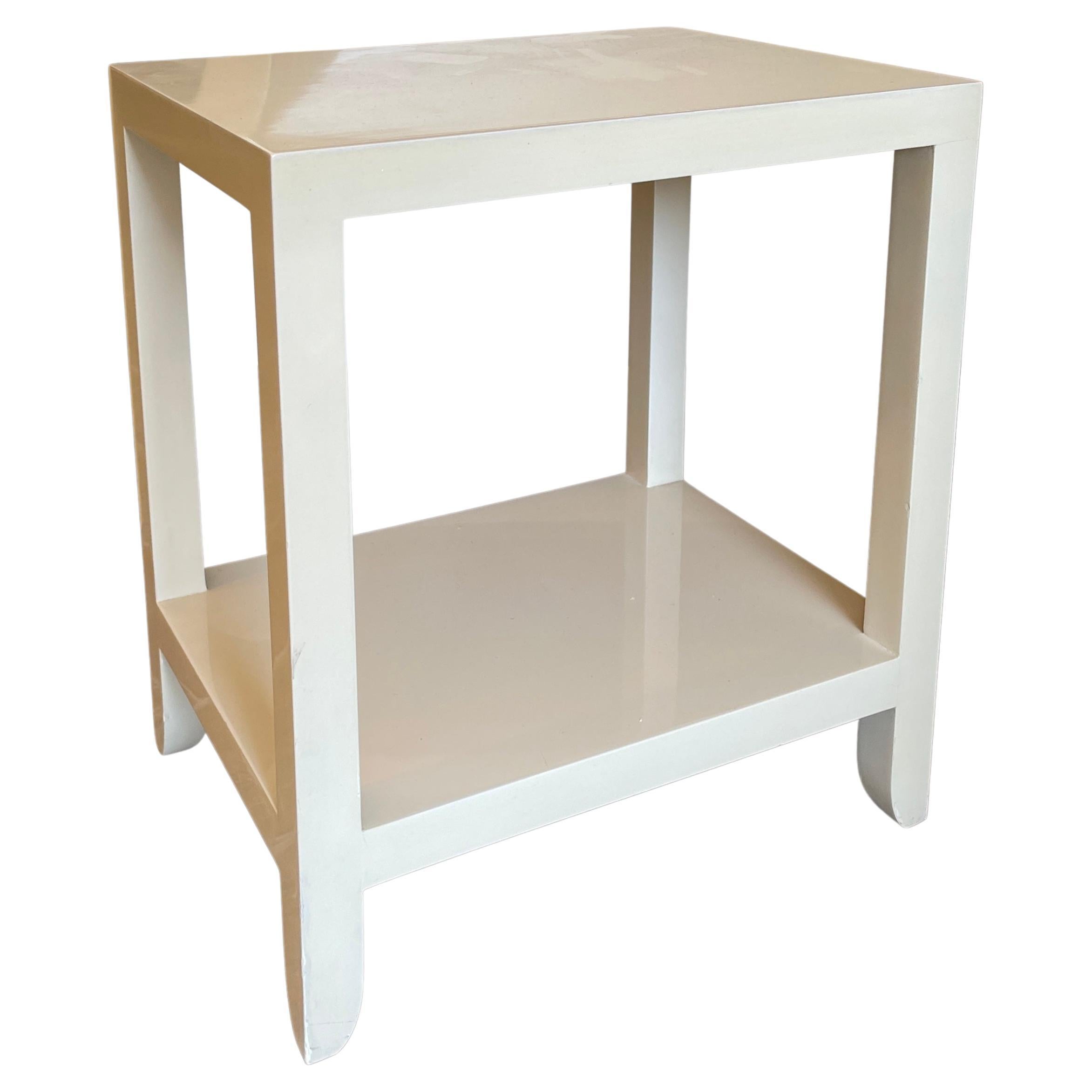 Karl Springer Authentic 1970s Small Lacquer Wood Table For Sale at 1stDibs