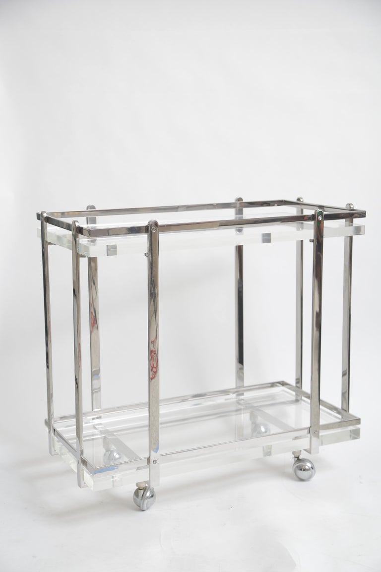 Karl Springer Bar Cart at 1stDibs