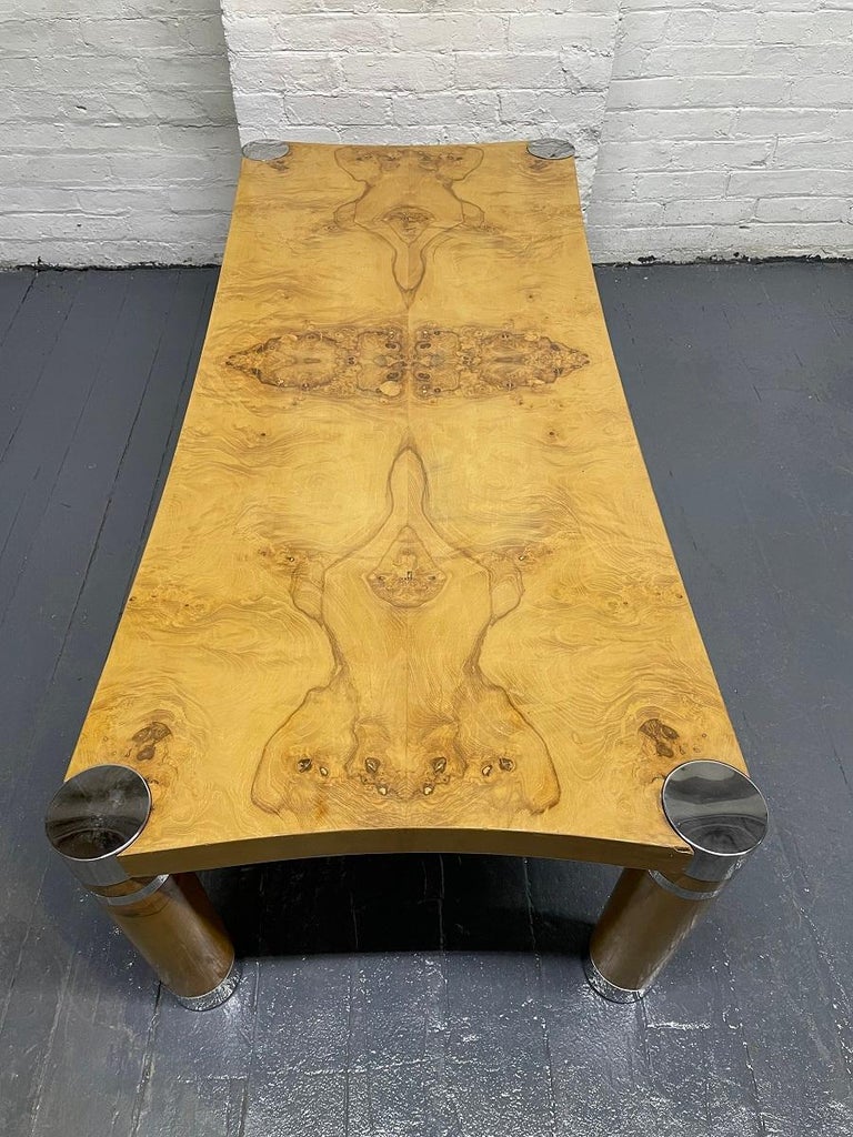 Karl Springer Burl Olivewood Coffee Table For Sale at 1stDibs