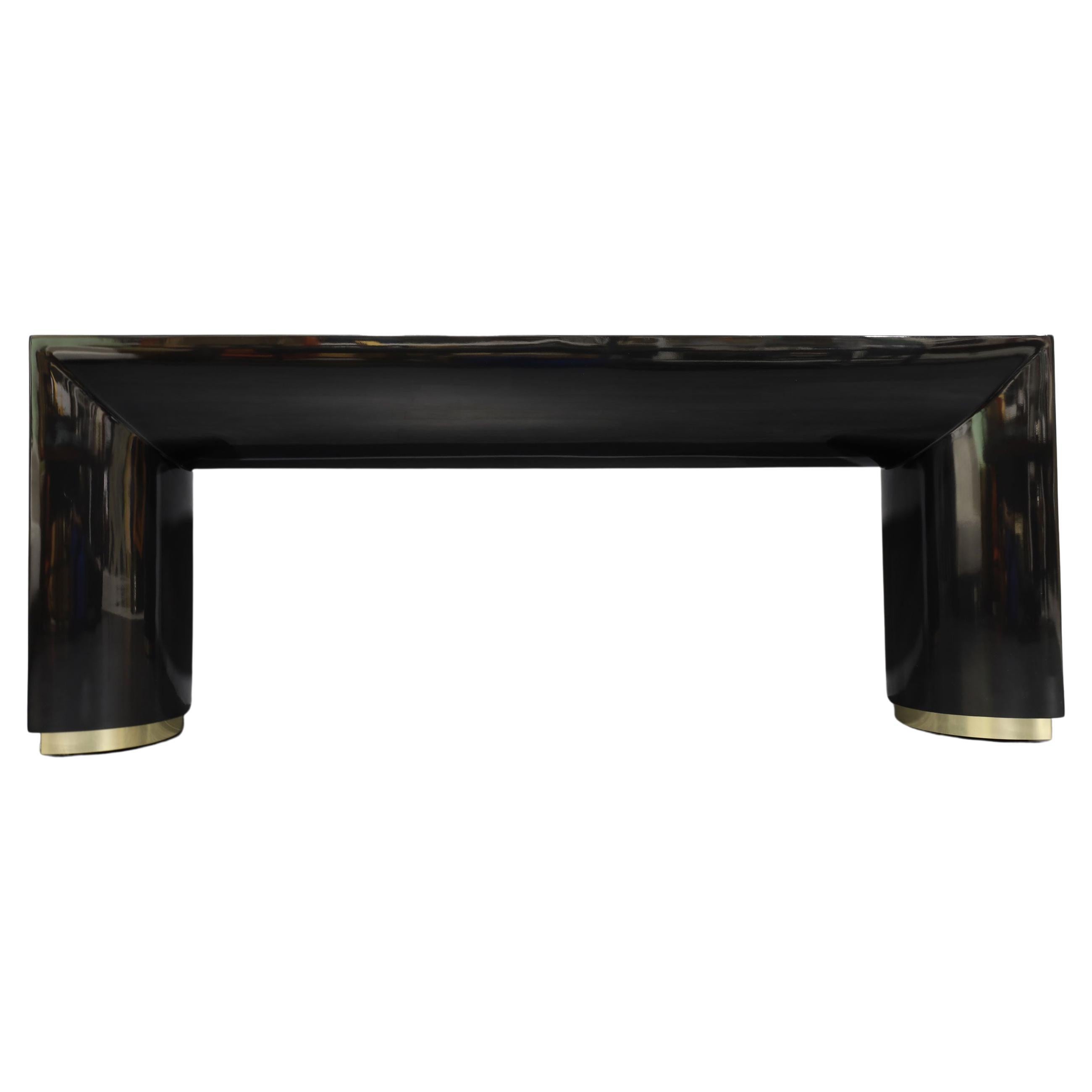 Space Age Cantilevered Lacquered Console Table at 1stDibs