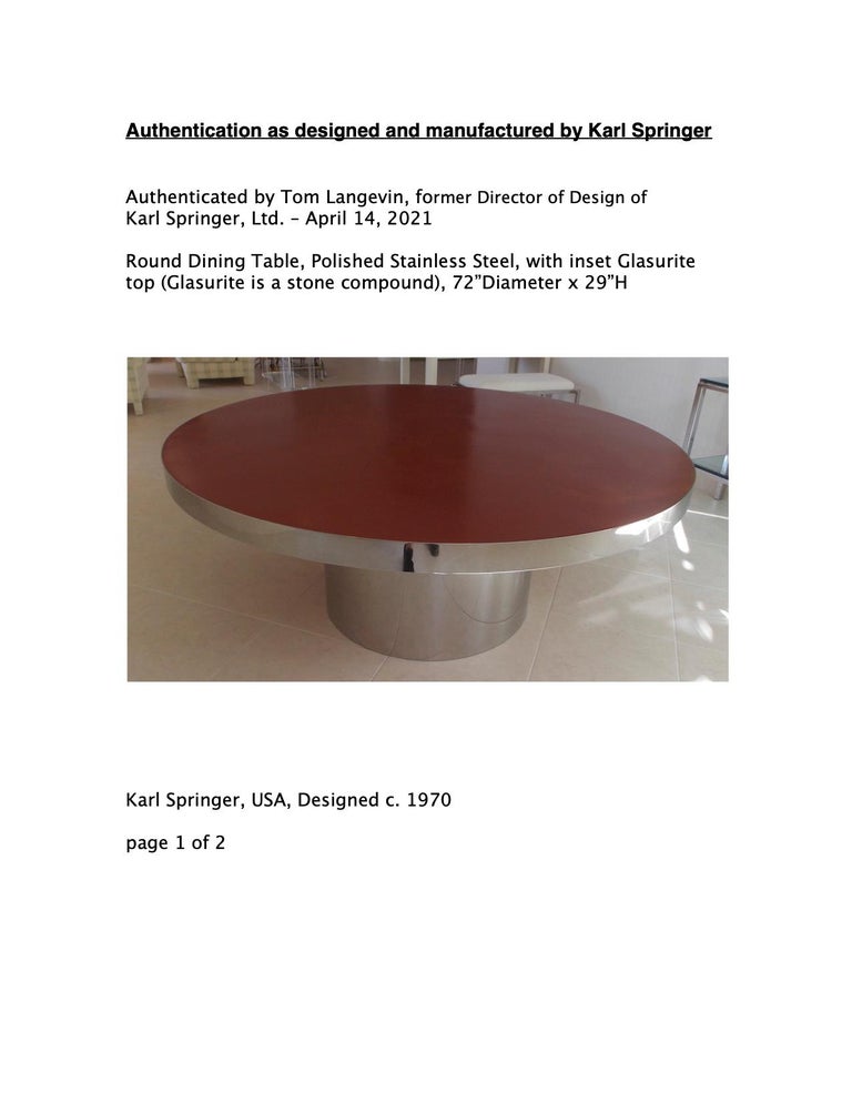 Karl Springer Custom Dining Table For Sale at 1stDibs