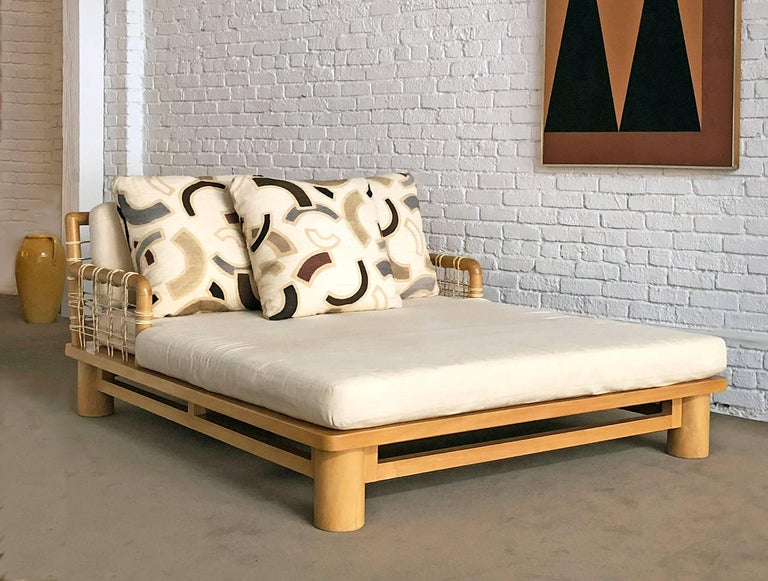 Karl Springer Double Chaise Lounge at 1stDibs | the springer lounge