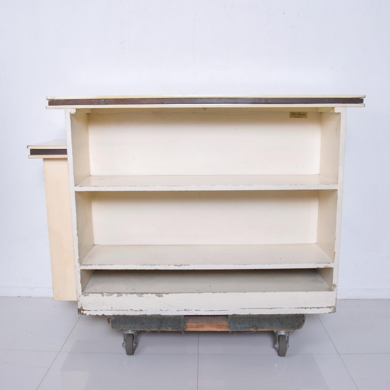 1980s Vintage Karl Springer Modern Dry Bar Service Cabinet Lacquered ...