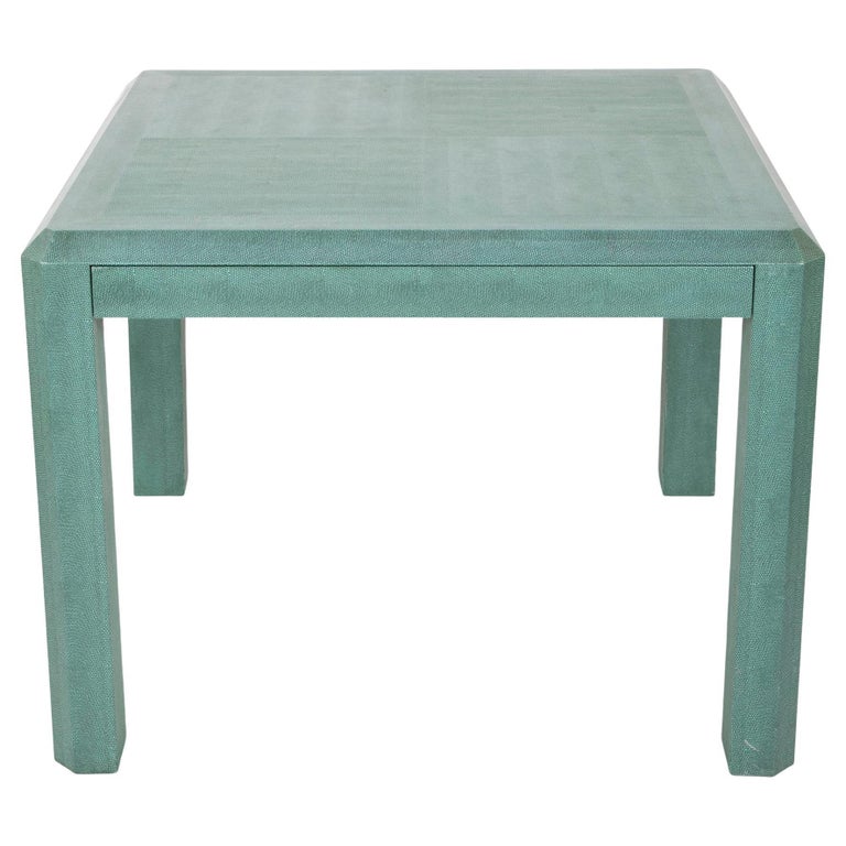 Karl Springer Embossed Lizard Leather Games Table at 1stDibs