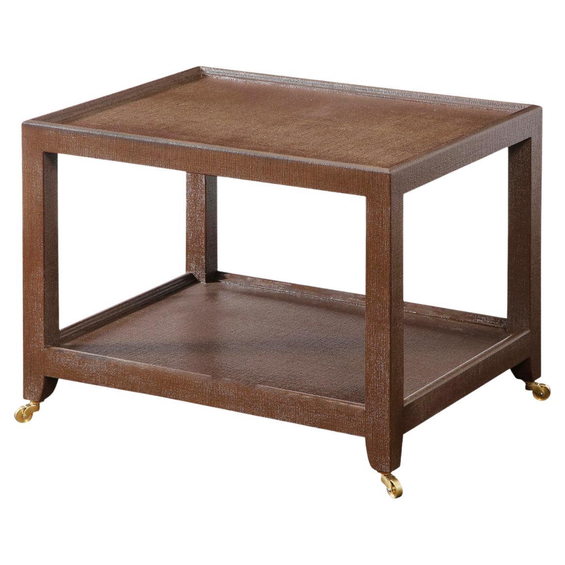 Karl Springer Pair of End Tables in Black and Bone Lacquer, 1970s For ...