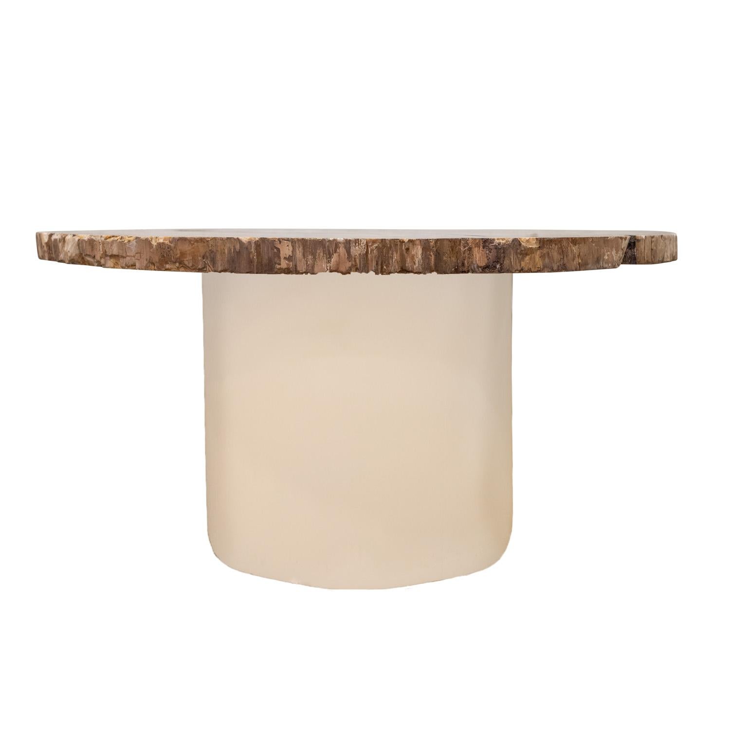Karl Springer Exceptional Petrified Wood Coffee Table, 1980s at 1stDibs
