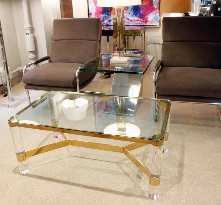 Karl Springer Exceptional "Round Leg Lucite Coffee Table" 1980s, Signed ...