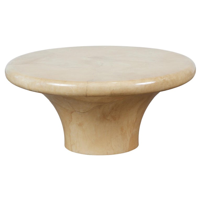 Karl Springer Goatskin Lacquered Coffee Table For Sale at 1stDibs