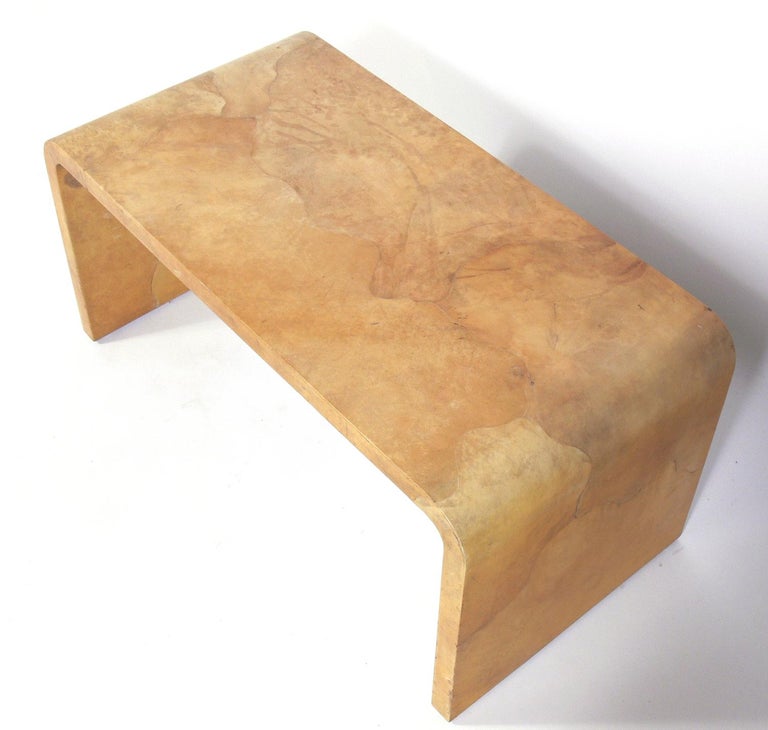 Karl Springer Lacquered Goatskin Coffee Table at 1stDibs