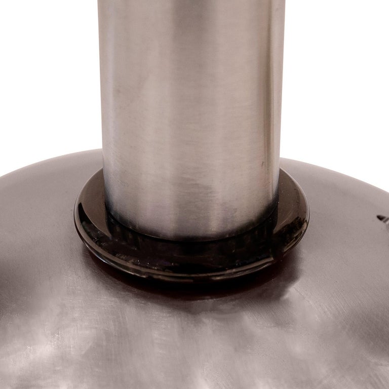 Karl Springer Large "Candlestick Table Lamp" in Brushed Nickel 1980s ...