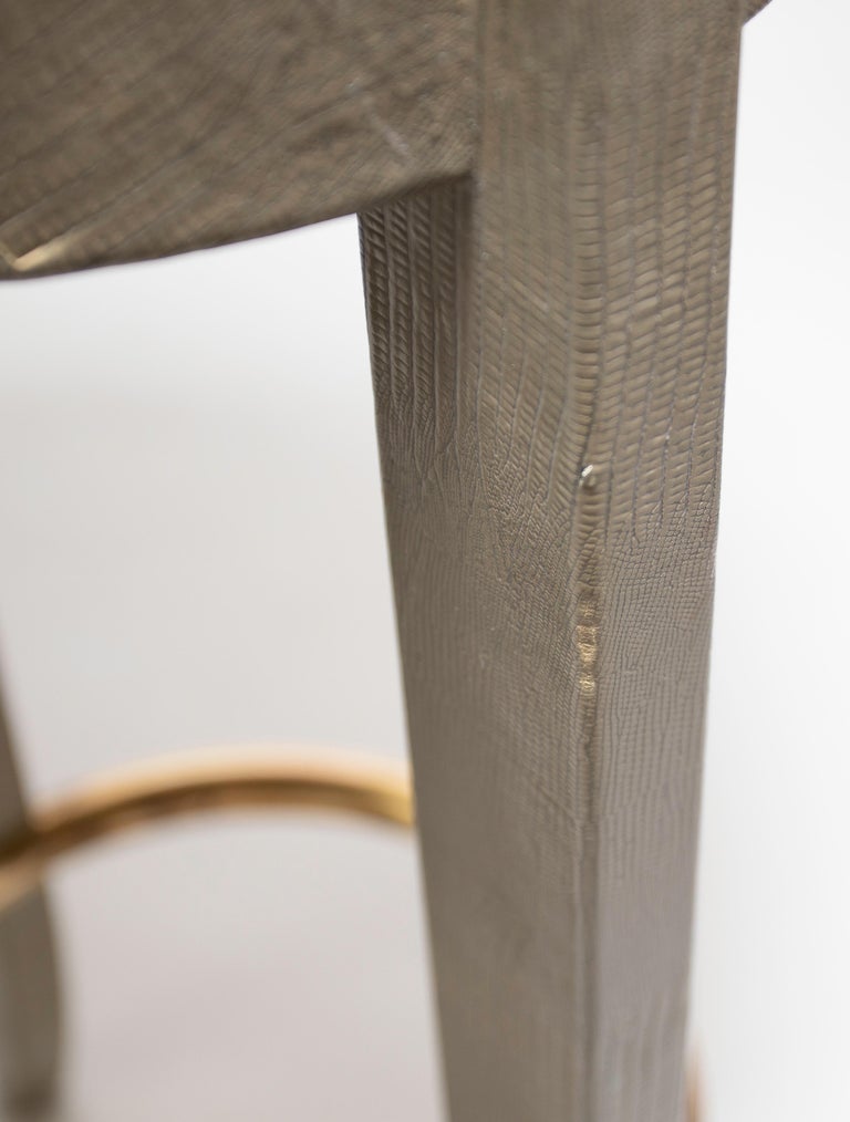 Karl Springer Leather Bar Stools For Sale at 1stDibs