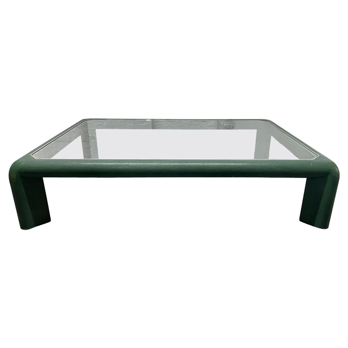 Karl Springer Style Goatskin Cantilevered Coffee Table For Sale at ...