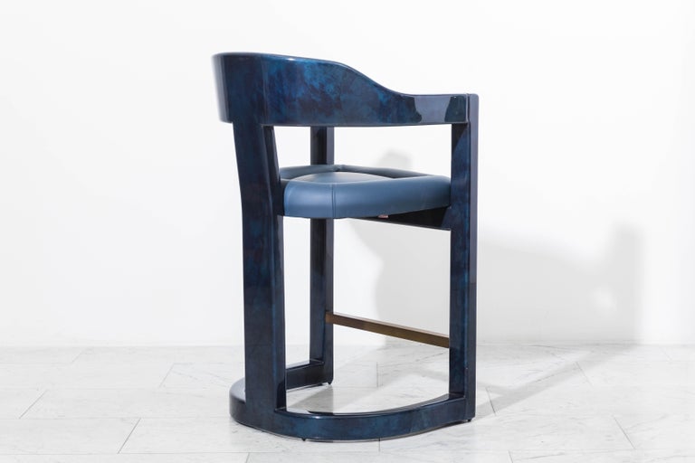 Karl Springer LTD, Onassis Barstools, USA For Sale at 1stDibs