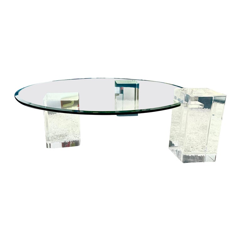 Karl Springer Lucite Coffee Table at 1stDibs