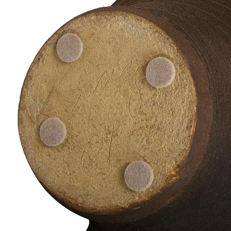 Karl Springer Monumental Artisan Ceramic Urn 1981 'Signed' For Sale at ...