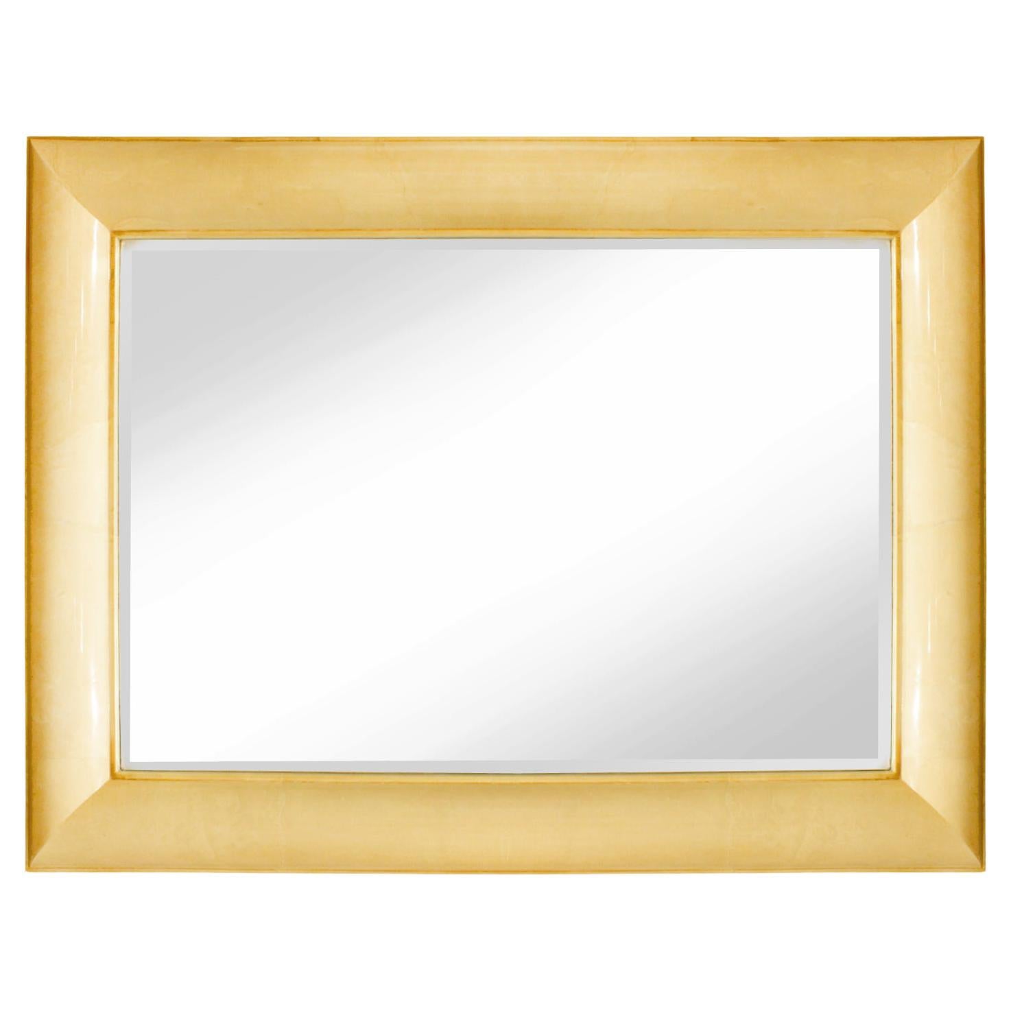 Karl Springer Monumental "Half Round Molding Mirror" in Lacquered ...