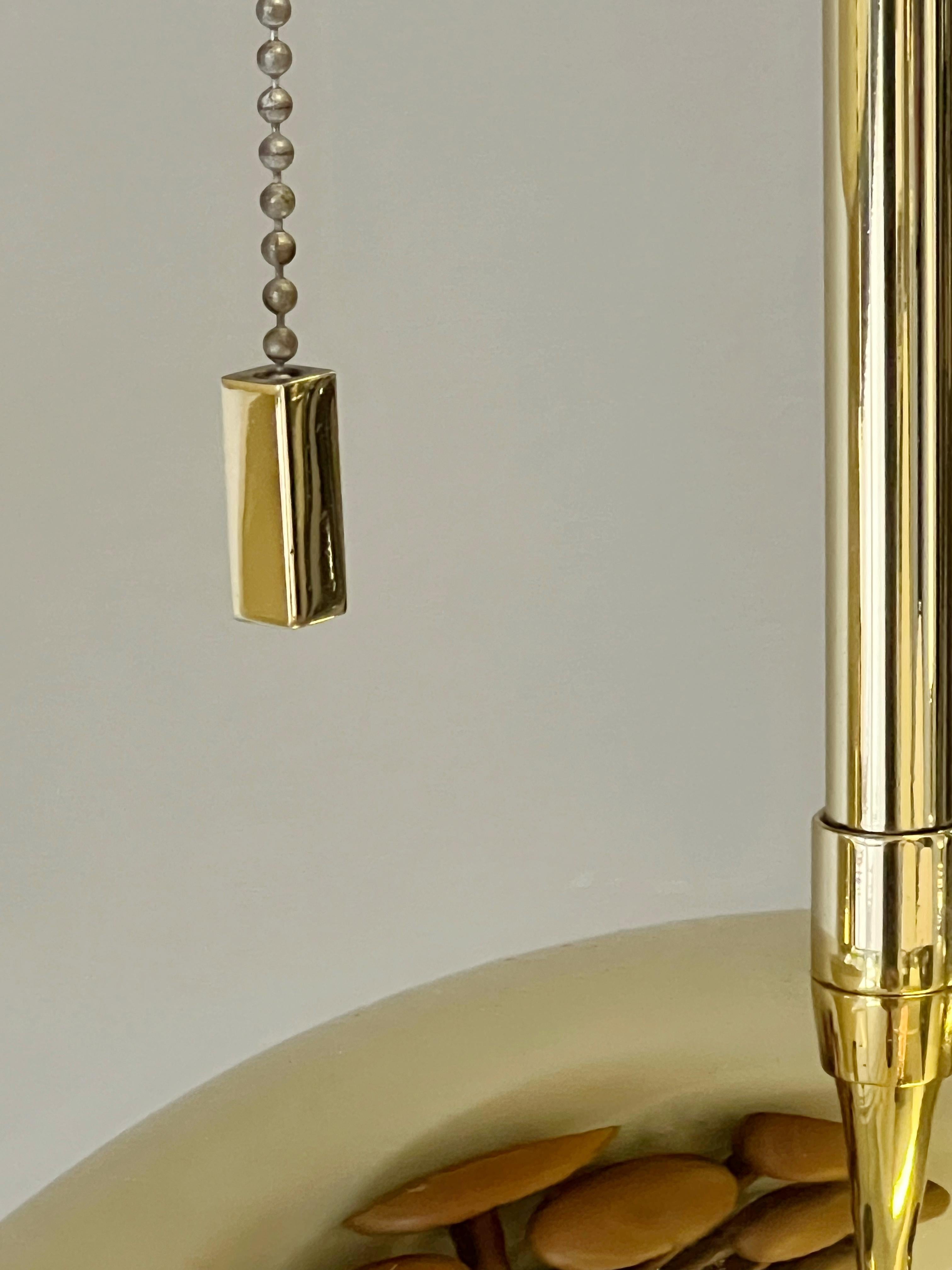 Karl Springer Pair of Round Bronze Table Lamps For Sale at 1stDibs
