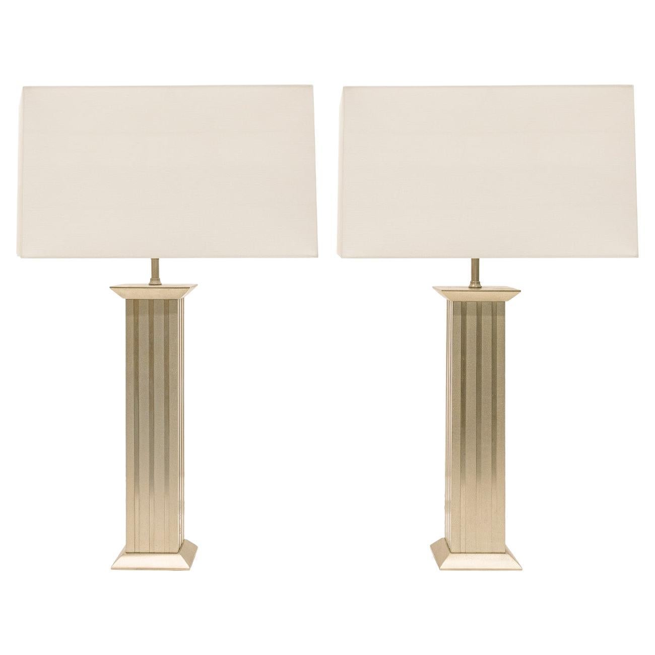 Karl Springer "Lighthouse Lamp" in Sandstone and Brass, 1980s at 1stDibs