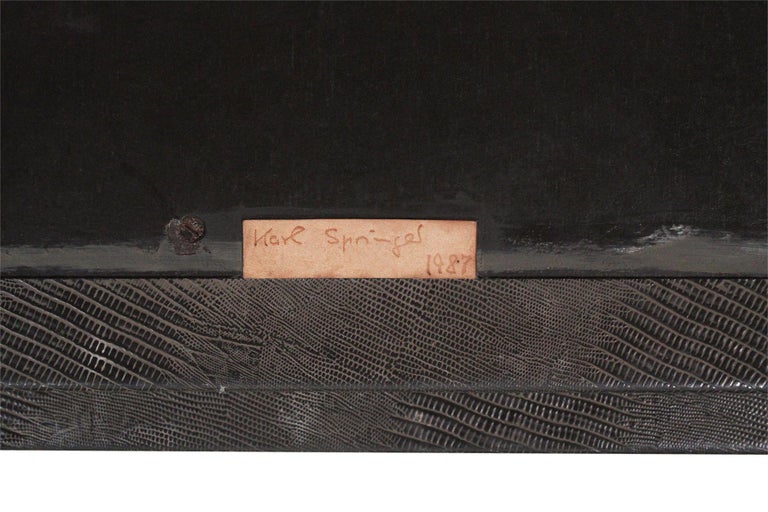 Karl Springer Python Snakeskin Coffee Table For Sale at 1stDibs